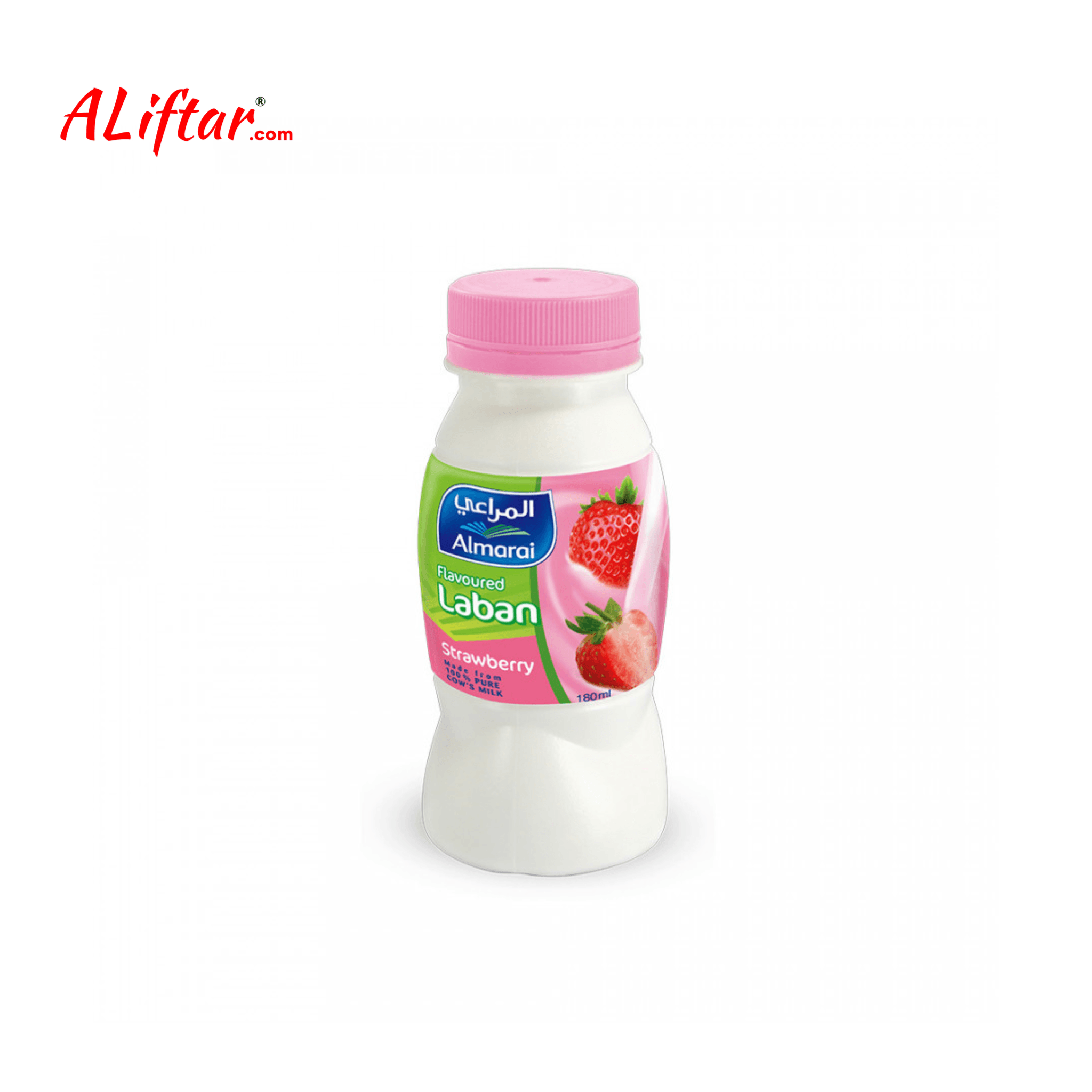 Strawberry Flavoured Laban - 180ml | Almarai – ALiFTAR.com